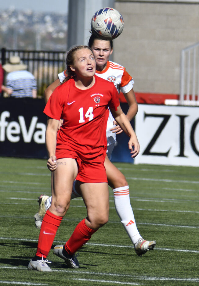 “You got it, Sarah”: American Fork girls soccer GK makes big PK save to ...